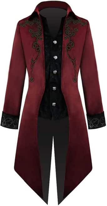Bobaobao Men's Steampunk Jacket Gothic Victorian Tuxedo Vintage ...