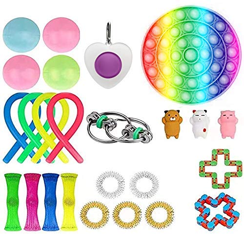 Buy Ht 24 Pcs Cheap Sensory Fidget Toys Pack for Kids Adults, Simple ...
