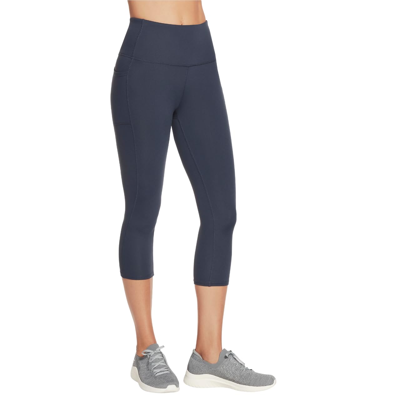 Skechers Women's Go Walk High Waisted Mid Calf Legging, Navy, X-Large ...