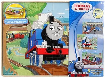 Thomas and Friends Wood Puzzle Pack [3 Puzzles in one Wood Box]: Amazon ...