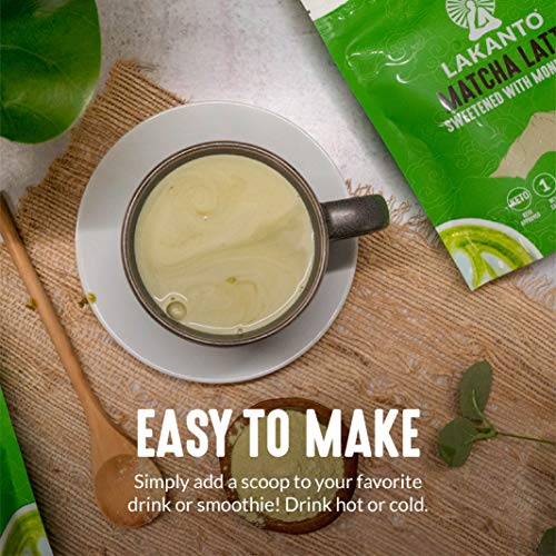 Lakanto Sugar Free Matcha Latte - Green Tea Powder with Shelf Stable ...