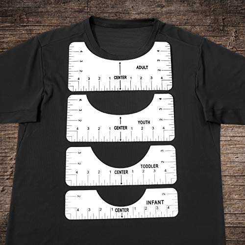 Tshirt Ruler Guide, T-Shirt Ruler Guide Tool Set for to Vinyl Alignment ...