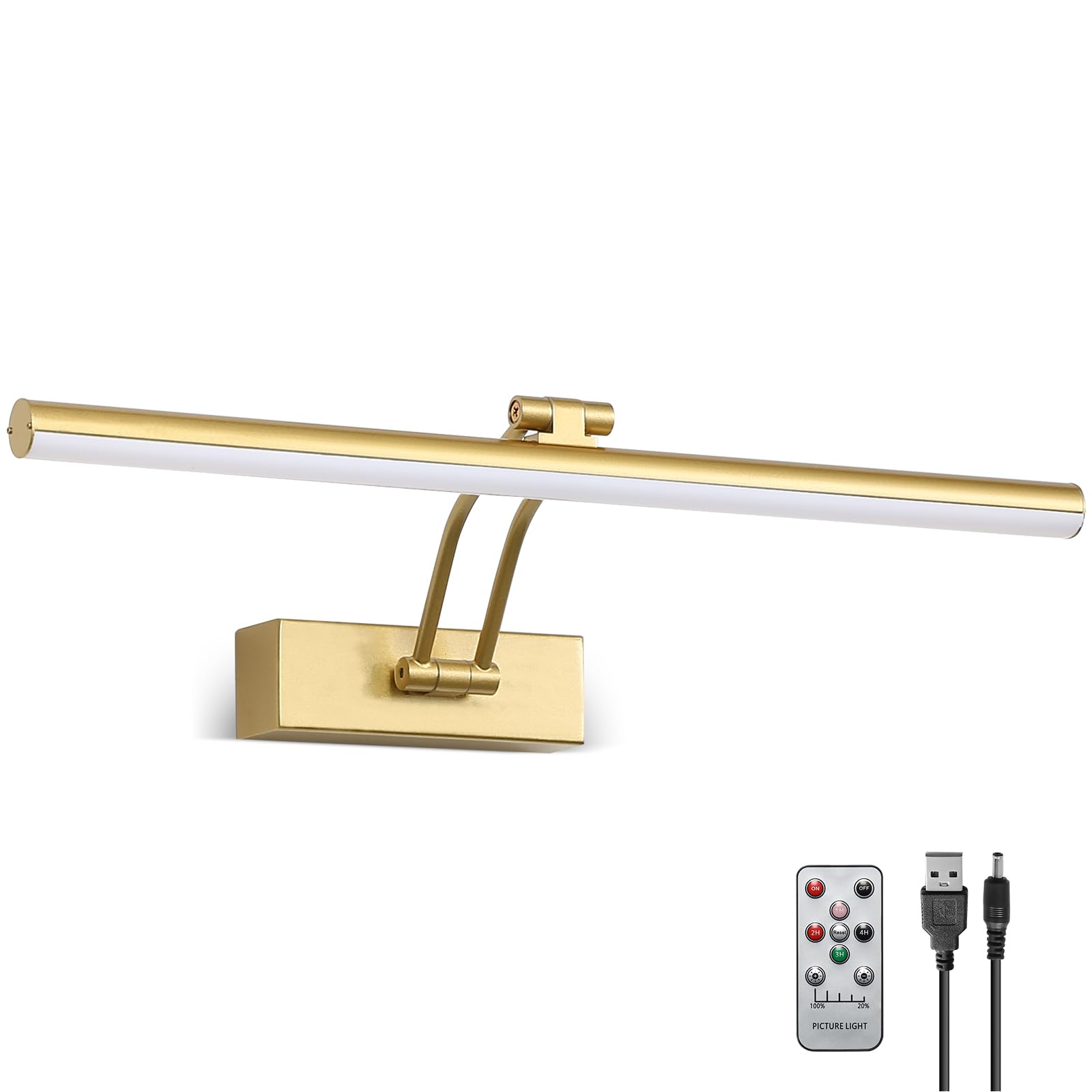 HOWMZON Wireless Picture Light,5200mAh Battery Operated Picture Lights ...