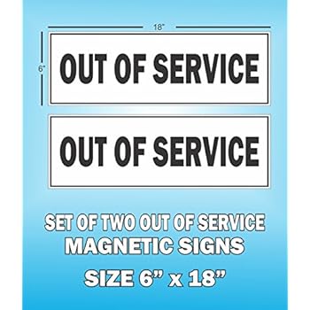 Amazon.com: Fastasticdeals Out of Service Black Car Door Magnets ...