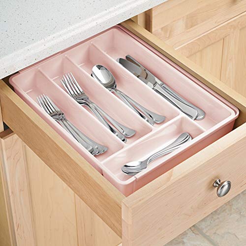 mDesign Adjustable, Expandable Plastic Kitchen Cabinet Drawer Storage ...