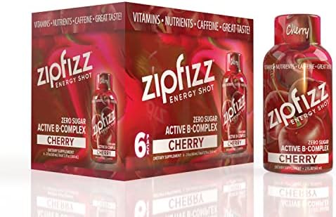 Zipfizz 2oz Energy Shot - Cherry Flavor | Hydrating Electrolyte Drinks ...