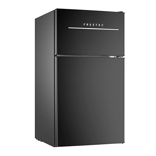 Frestec Mini Fridge with Frezzer,3.2 Cu.Ft Mini Fridge for Bedroom ...