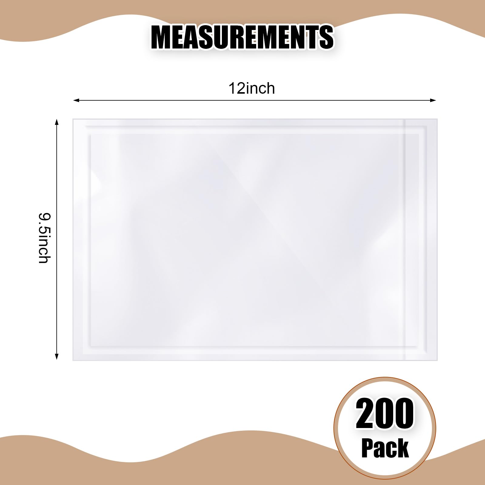 Mua Cholemy 200 Pcs 9.5 x 12 in Clear Packing List Envelopes Shipping ...