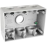 3 Gang Bell Gray Outdoor Triple Electrical Weather Proof Deep Box 7 ...