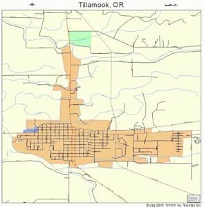 Amazon.com: Large Street & Road Map of Tillamook, Oregon OR - Printed ...