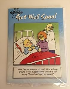 3D GREETING CARD - GET WELL SOON CARDS - JOKE - FUNNY - ADULT THEME ...
