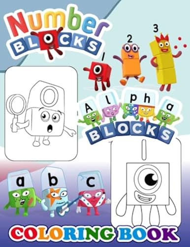 Numberblocks and Alphablocks Coloring Book: Coloring Fun and Awesome ...