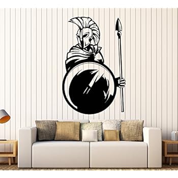 Amazon.com: Gladiator Helmet Wall Decal Spartan Warrior Vinyl Sticker ...