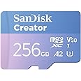 Amazon.com: SanDisk 256GB Creator microSD UHS-I Card with SD Adapter - Up to 190MB/s, 4K, 5.3K ...