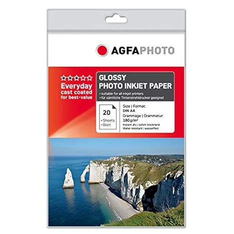 AgfaPhoto A4 Inkjet Everyday Glossy Photo Paper: AgfaPhoto: Amazon.co ...