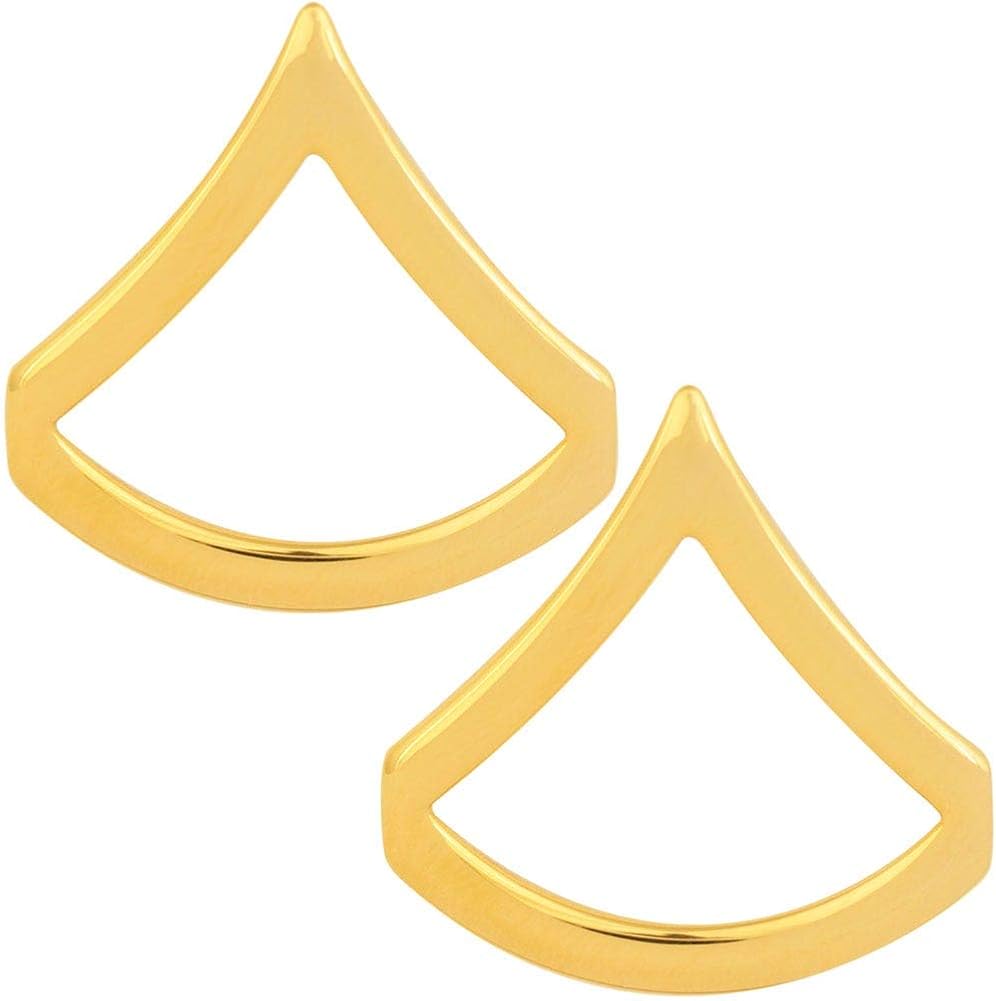 Amazon.com: Army Private 1st Class Rank Brass Insignia - 1 pr: Clothing