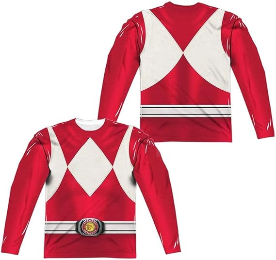Amazon.com: Power Rangers Red Ranger Men's All-Over Print T-Shirt: Clothing