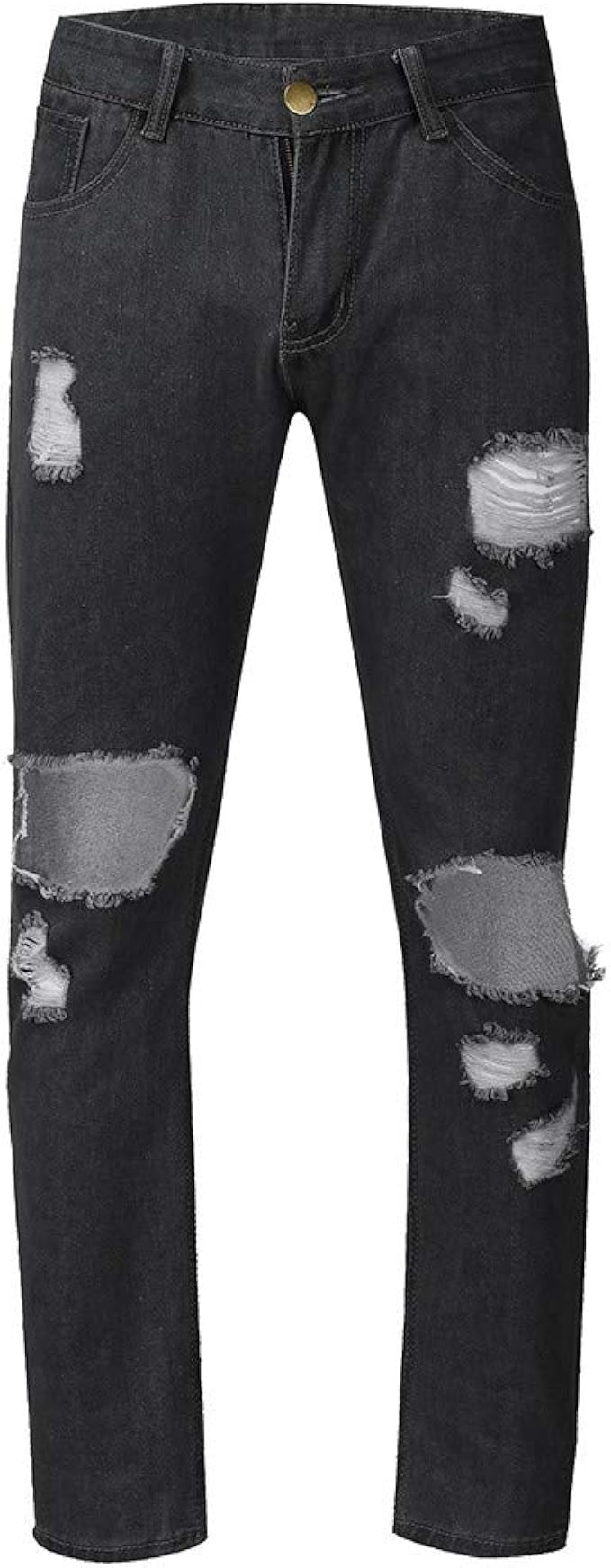 Men's Extremely Ripped Jeans Slim Fit Skinny Hip-Hop Trendy Destroyed ...