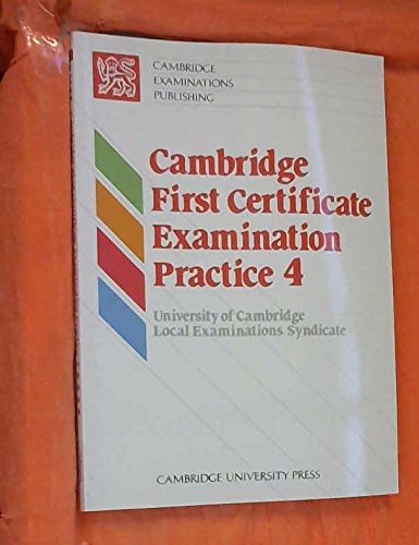 Amazon.com: Cambridge First Certificate Examination Practice 4 Student ...