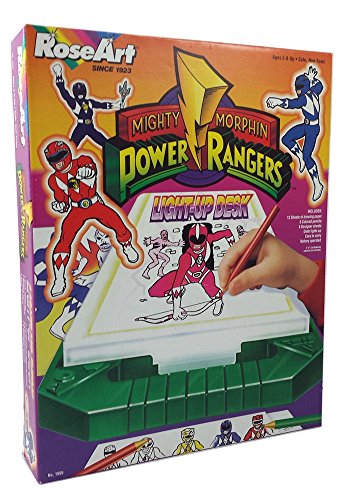 Buy Rose Art Mighty Morphin Power Ranger Light Up Desk Drawing Tracing ...