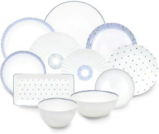 Amazon.com | Hankook Chinaware Korean Fine Bone-China [Moire] Dining ...