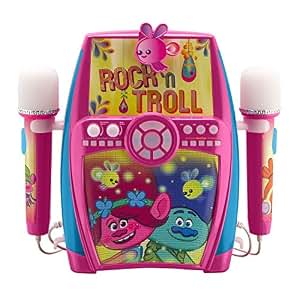 Amazon.com: Trolls Deluxe Sing Along Boombox with Dual Microphones ...
