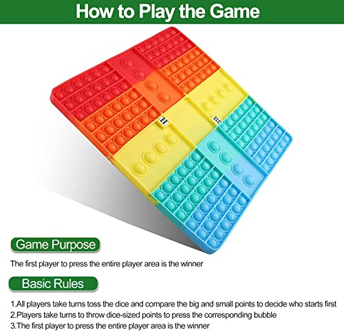 Big Pop It Game Board 4 Player Fidget Sensory Toys, Dimple Digits ...