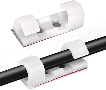 AGPTEK 30PCS Clips Câbles Adhésifs Rangement de Câbles Fixation Auto ...