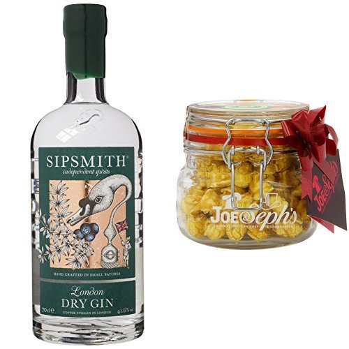 Sipsmith London Dry Gin 70 cl and Joe & Seph's Gin and Tonic Popcorn ...