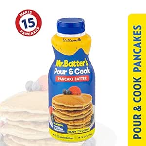 Amazon.com : Mr. Batter's Pancake Batter, Ready-to-Cook, Shelf-Stable ...