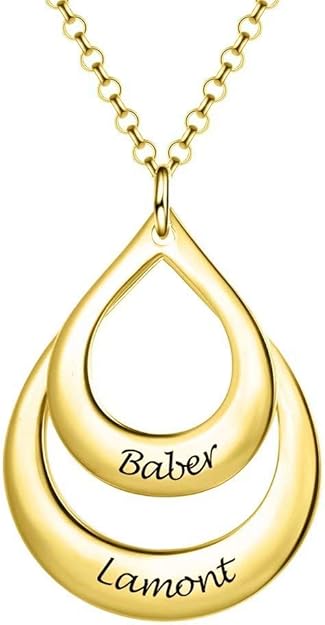 Namenskette Silber Mutter Tochter Kette mit Gravur 2 Namen Anhänger ...