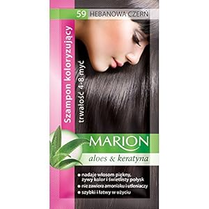 Marion Hair Color Shampoo in Sachet Lasting 4-8 Washes - 59- Ebony ...