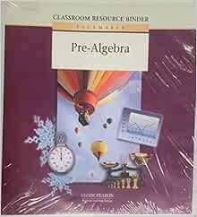 Pacemaker Pre-Algebra: Classroom Resource Binder: Fearon: 9780130236364 ...