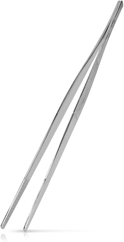 Navaris Stainless Steel Kitchen Tweezers - 30 cm Precision Kitchen ...