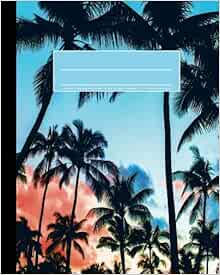 Tropical Beach Sunrise Composition Notebook: 8"x10" Journal with 200 ...