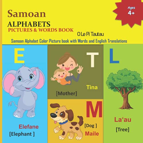 Samoan ALPHABETS PICTURES & WORDS BOOK: O Le Pi Tautau | COLOR Picture ...