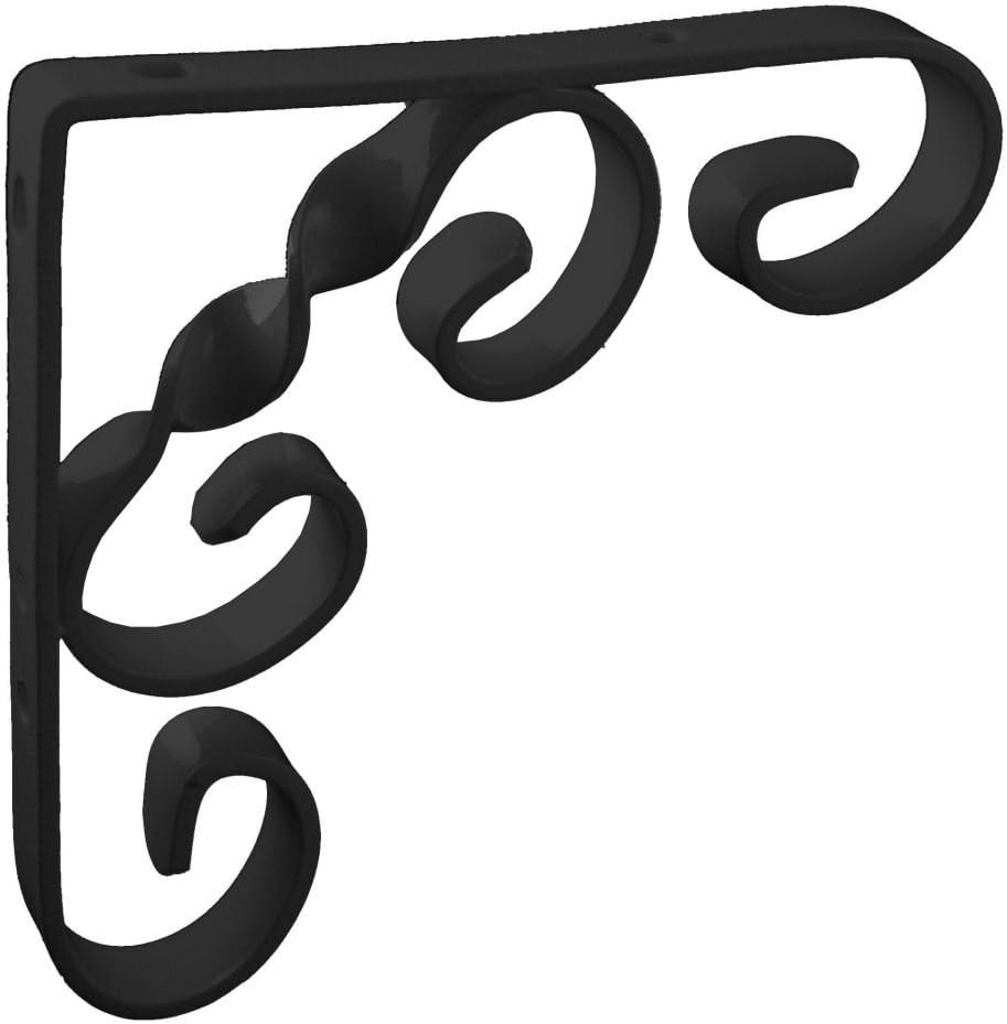 100mm 4'' x 4'' No.244 Ornamental Scroll Shelf Brackets 1 Each Black ...