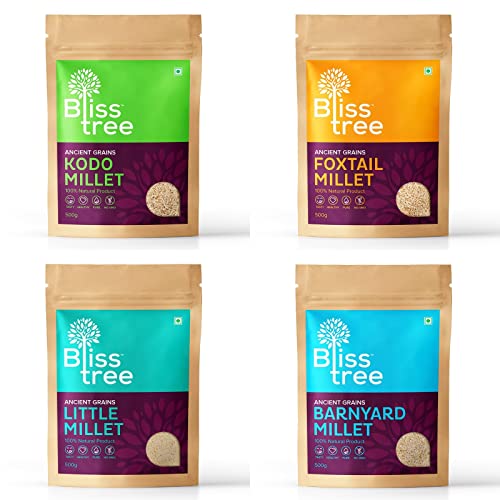 Bliss Tree - Unpolished Millets Combo (Kodo, Foxtail, Little & Barnyard ...