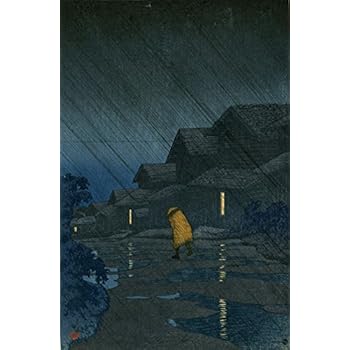 Amazon.com: Japanese Art Print "Hachirogata Lake, Akita, at Night" or ...