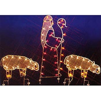 Amazon.com : Vickerman 68" Nativity Shepherd and Sheep Silhouette ...