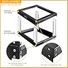 12U Server Rack Open Frame with Casters-RIVECO 4 Post Quick Assembly 19 ...