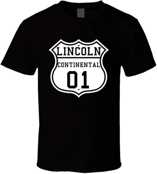 Amazon.com: Highway Route 2001 Lincoln Continental Classic Car T Shirt ...