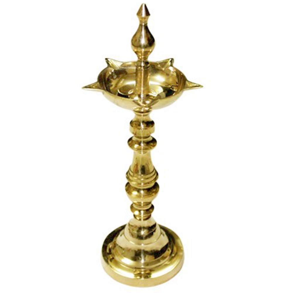 Buy Om Pooja Shop Brass Samai Oil Lamp Diya for Festival/Deepam ...