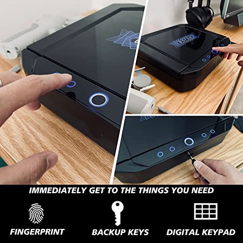 BOFON Handgun Safe, Quick-Access Pistol Safe with Biometric Fingerprint ...