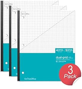 Amazon.com : 1InTheOffice Graph Ruled Notebook, Graph Wireless Notebook, 8.5" x 11" Graph Paper ...