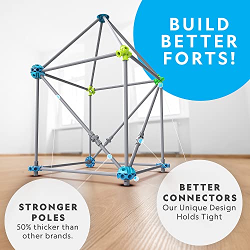 NATIONAL GEOGRAPHIC Kids Fort Building Kit - 70-Piece Indoor Fort ...