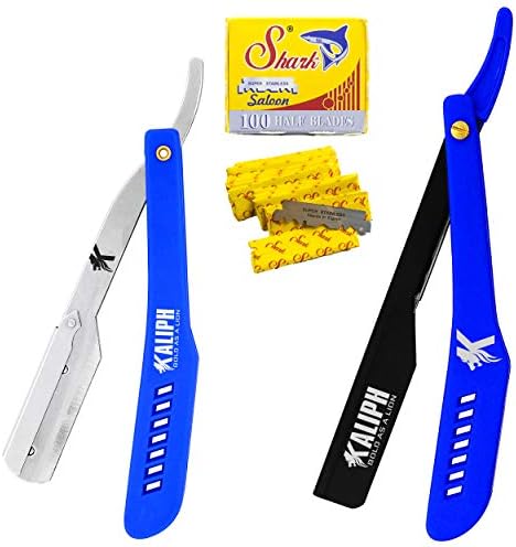 Professional Shaving Razors for Men 2pc barber Straight Edge Razor +100 ...