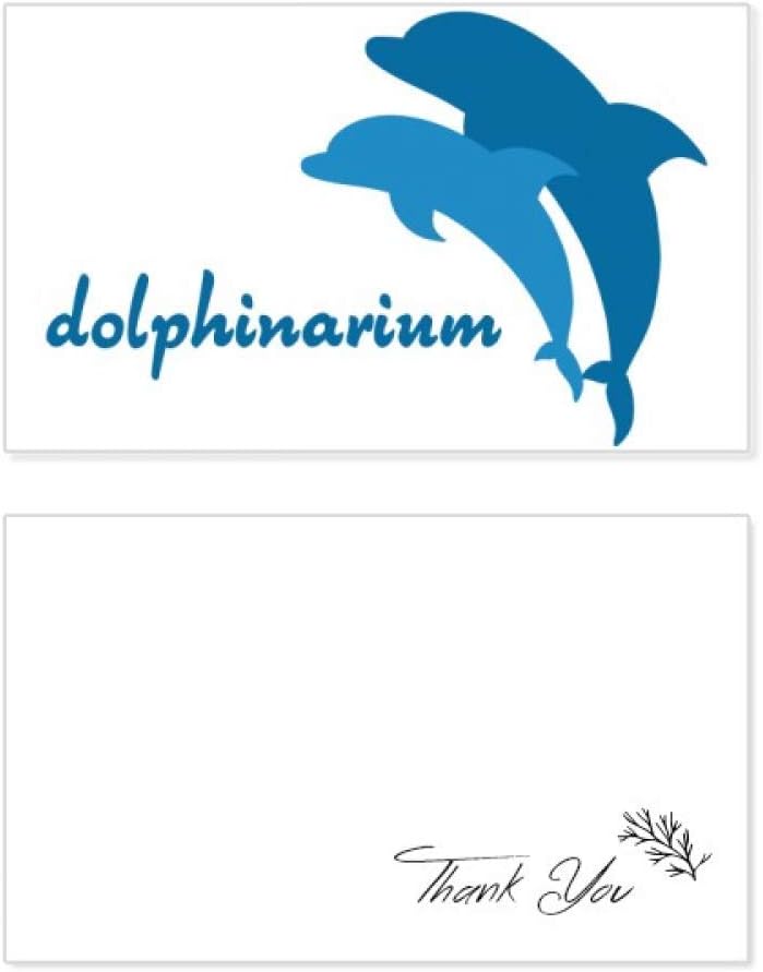 Blue Ocean Friendly Dolphin Pattern Thank You Card Birthday Paper ...