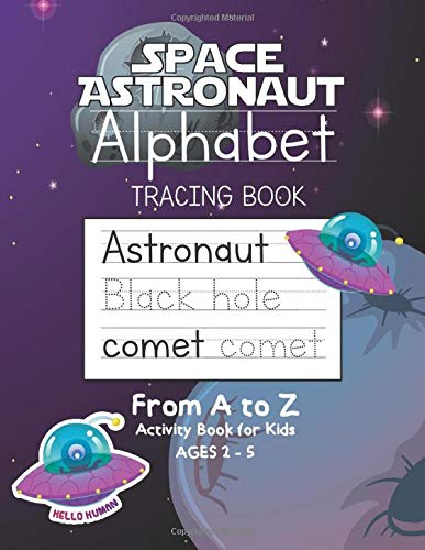 Space Astronaut Alphabet Tracing Book From A-Z Activity Book For Kids ...