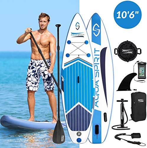 AQUA SPIRIT All Skill Levels Premium Inflatable Stand Up Paddle Board ...